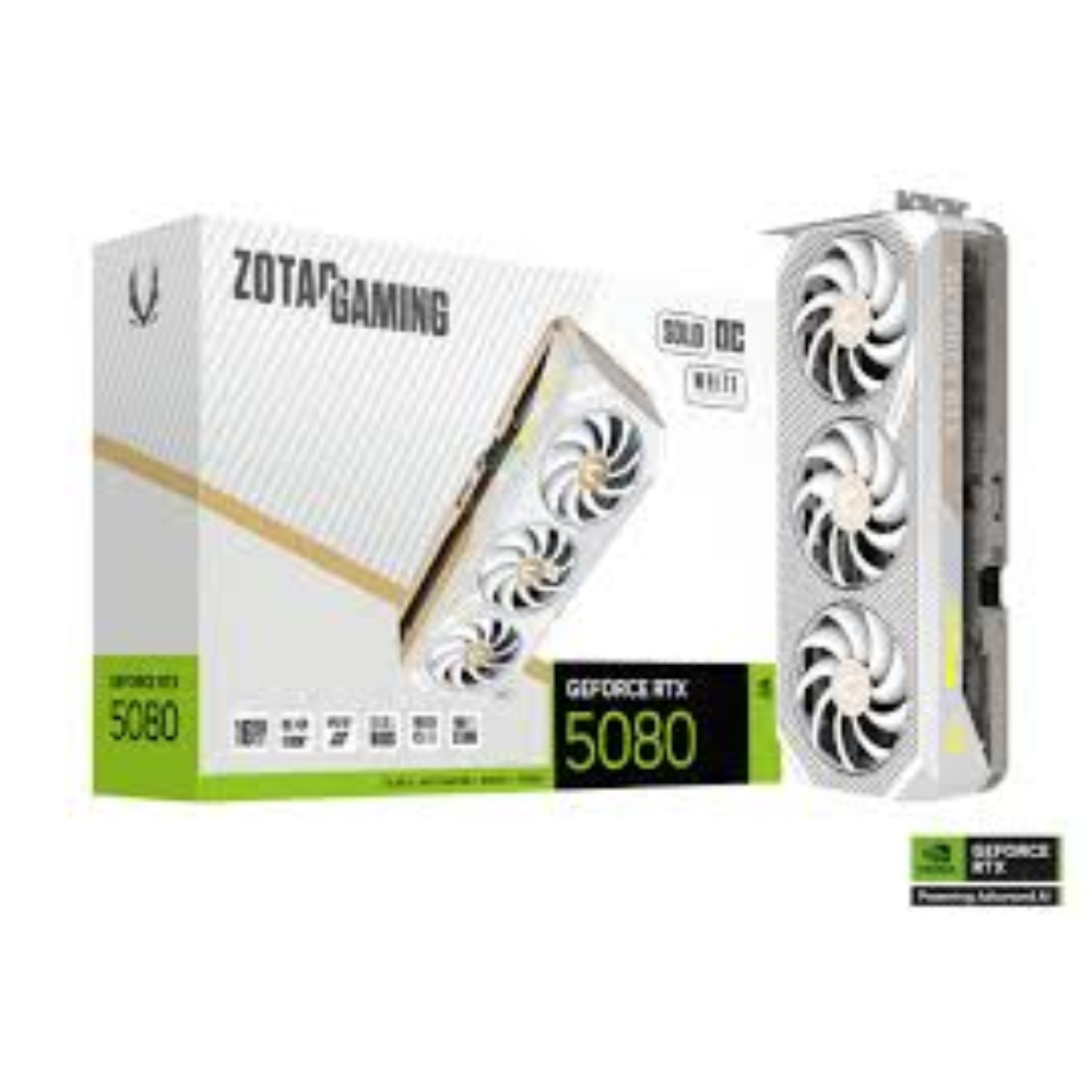 ZOTAC GAMING GeForce RTX 5080 SOLID OC White Edition 16GB GDDR7 ...